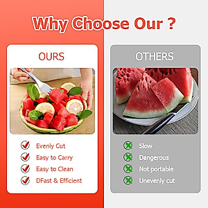 2-In-1 Stainless Steel Fruit Cutter, 2024 New Portable Watermelon Cutter Slicer Tool Melon Cube Cutter, Watermelon Windmill Fork Slicer Cutter for Summer Family Party Camping (1 Pc)