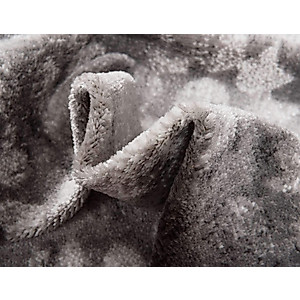 Unique Loom Sofia Collection Area Rug - Larvotto (6' 1" x 9' Rectangle, Dark Gray/ Ivory)