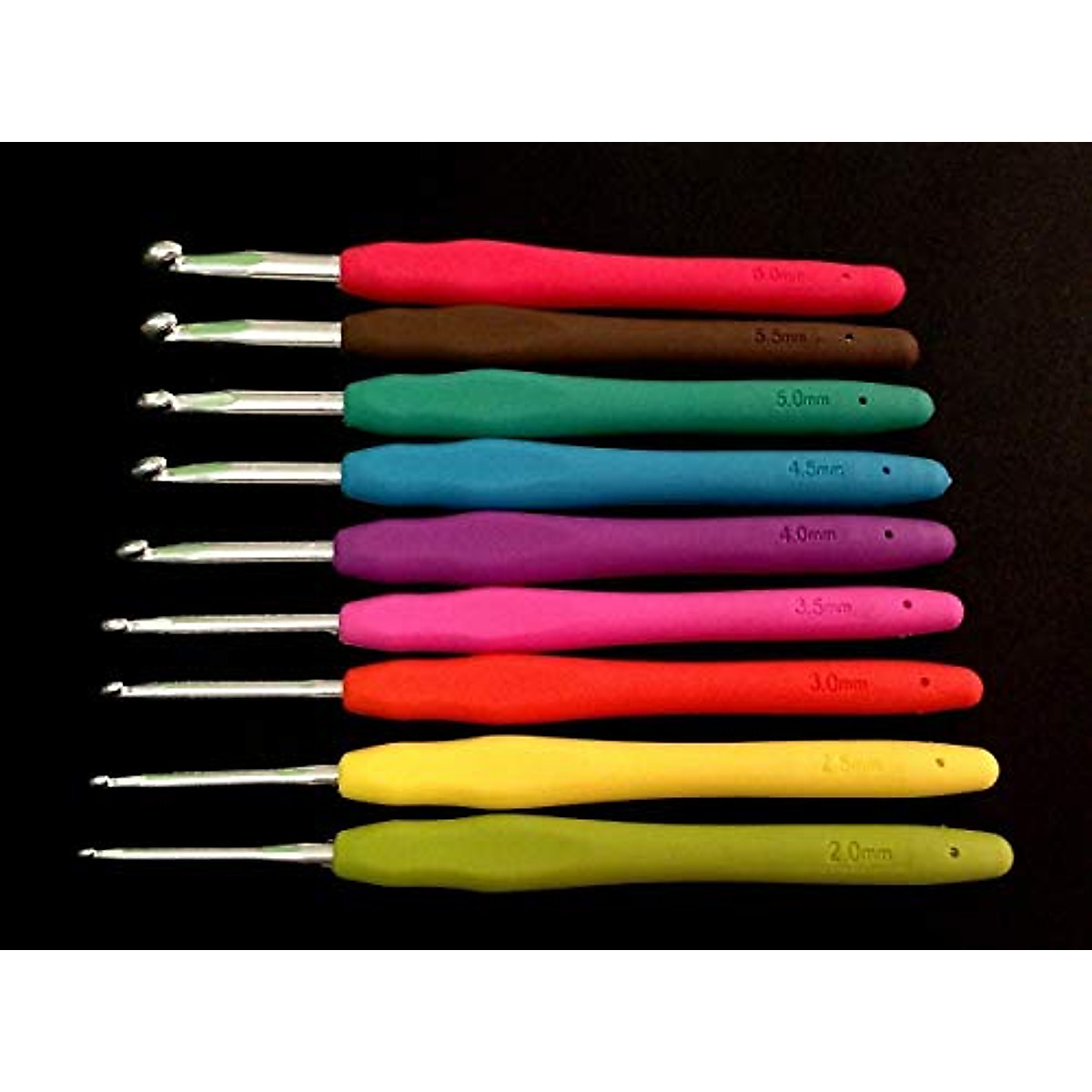 WooCrafts Large-Eye Blunt Needles Yarn Knitting Plus Crochet Hooks Set with Case,Ergonomic Handle Crochet Hooks Needles for Arthritic Hands.Best Gift!