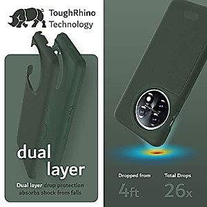 TUDIA DualShield Grip Designed for OnePlus 11 Case 5G (2023), [MergeGrip] Dual Layer Shockproof Slim Military Grade Non-Slip Tough Heavy Duty Protective Phone Case Cover (Pine Green)