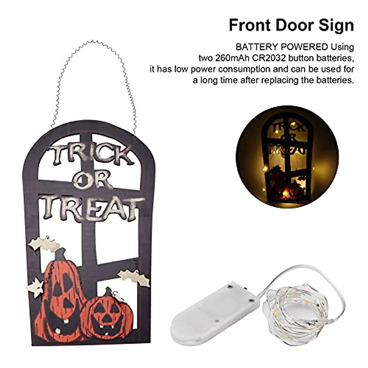 Halloween Welcome Sign, Halloween Decorations, Home Decor Accessories, LED Halloween Sign, Pumpkin Skull Tombstone Shaped Battery Powered Welcome Sign for Home Office Party