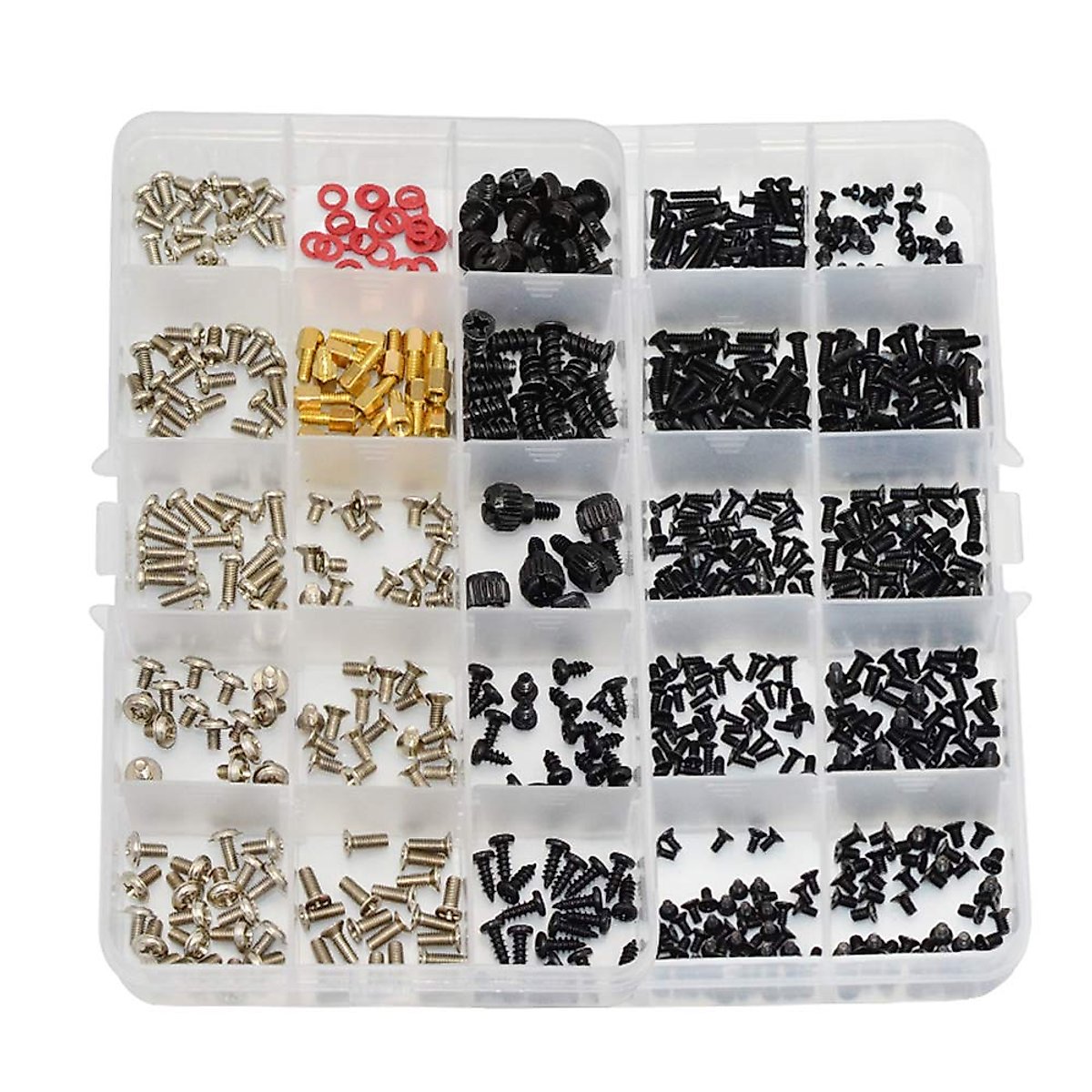 Xiedeai Fasteners Desktop Computer Screws Kit - M2.5 M3 Screw Kit 286 Pieces for Hard Disk Notebook Assembling Standoff Set Motherboard Screws
