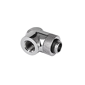 Thermaltake Pacific DIY LCS Chrome G1/4 45 & 90 Degree Adapter Fitting Cooling - CL-W053-CU00SL-A,Silver