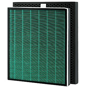 Asheviller Airmega 250/250S Filter Replacement, Compatible with Coway Airmega 250S and Coway Airmega 250 Air Purifier, Max 2 Green True HEPA and Active Carbon Filter, 2 Pack