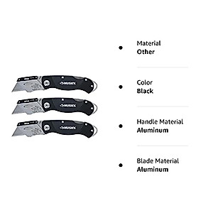 Husky Folding Lock-Back Utility Knife (Set of 3)