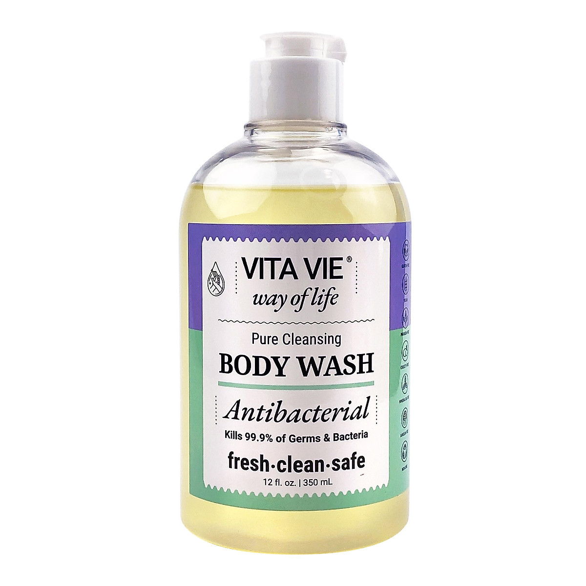 VITA VIE Antibacterial Body Wash, 12 oz