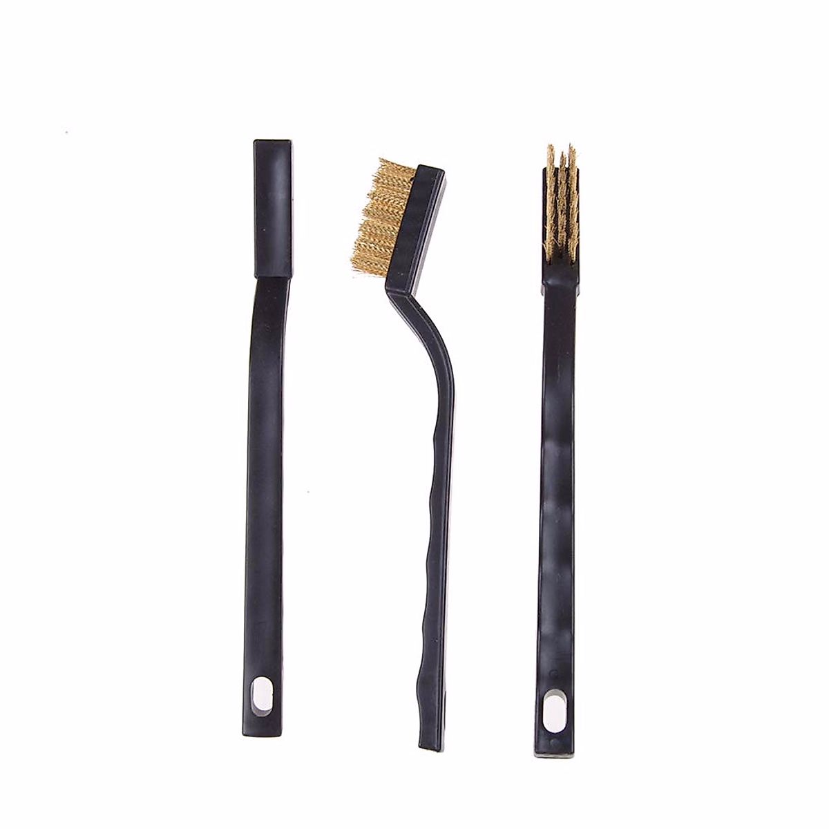 30PCS Mini Wire Brush Brass Brush,Curved Handle Masonry Brush Wire Bristle for Cleaning Welding Slag and Rust
