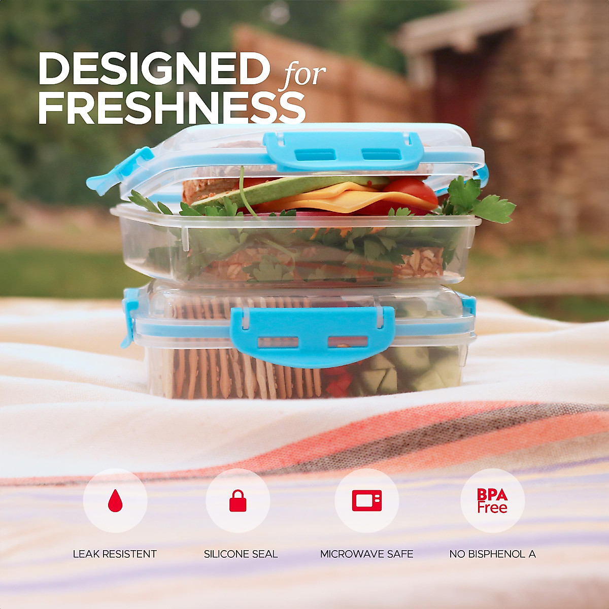 Tafura Sandwich Containers | Sandwich Box | Lunch Containers | Sandwich Containers for Lunch Boxes | Reusable Sandwich Holder, BPA Free (Color may vary)