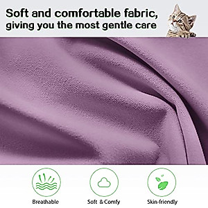 KCREAM High Back Fabric Home Office Chair with Swivel, Executive Computer Desk Chair with Adjustable Back Tilt and Flip-up Armrest, Comfy Thick Padding Ergonomic Office Chair (9327-Purple)