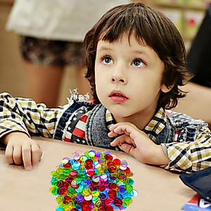 SEETOOOGAMES Bingo Chips Markers Counters - 3/4 inch Plastic Clear Bingo Chips for Bingo Games - Transparent Math Counting Chips for Classroom Teaching - 600 Pieces