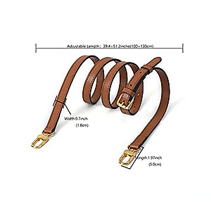 GOXTECH Purse Strap Adjustable Replacement Crossbody Shoulder Bag Handbag（Dark Brown）