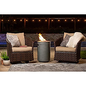 Bond Manufacturing 52095 Acero 16" Round 30,000 BTU Gas Fire Column, Gray