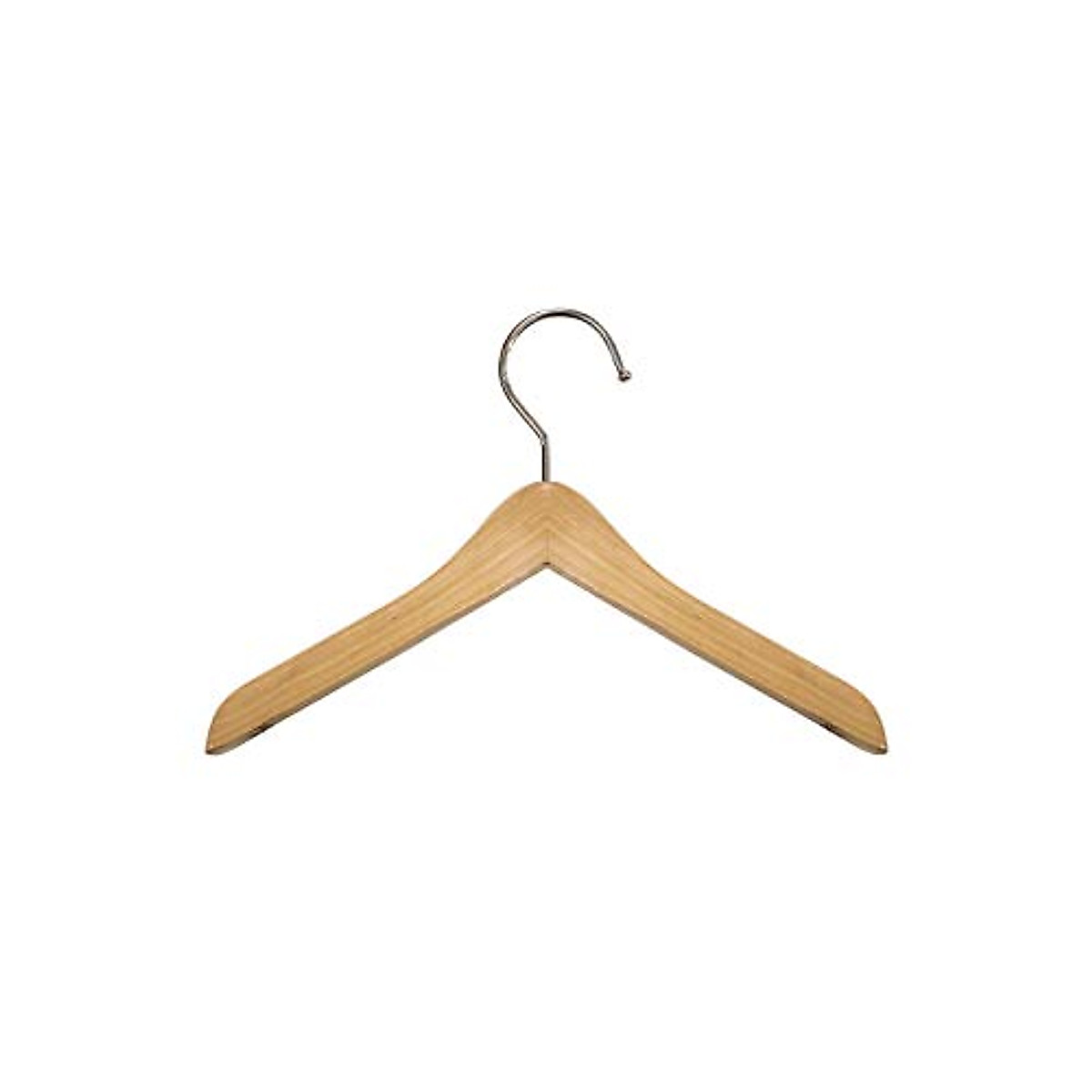 NAHANCO MINI812 8" Mini Wooden Hangers for Dolls Clothes, Pet Apparel or Accessories, Natural (Pack of 12)