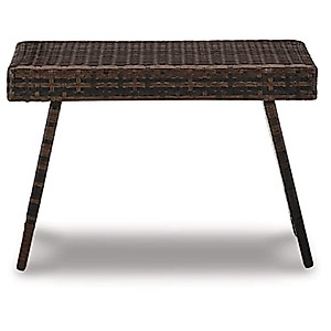 Signature Design by Ashley Kantana Casual Outdoor End Table, Dark Brown