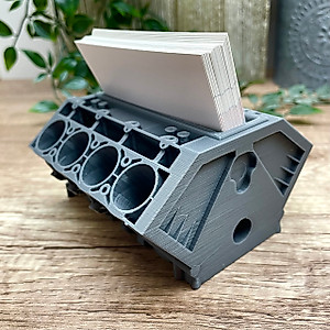 Sands3D V8 Engine Block Business Card Holder Organizer, Car Stuff, Car Accessories For Men, Business Card Holder Desk, Mini V8 Engine, V8 Engine Model Kit, Car Engine, Mini Engine Kit
