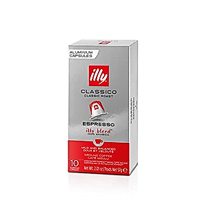 illy Nespresso Capsules 100 Count Espresso Pods, Classico Medium Roast Coffee, Compatible with OriginalLine Nespresso Espresso Machines
