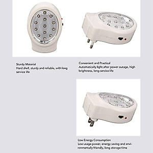 Plug in Emergency Light Rechargeable Home Automatic Power Failure Outage Light Fire Emergency Light AC110‑240V (US Plug)