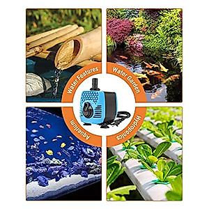 Kulife FUMAK 800GPH Submersible Water Pumps (3000L/H, 40W) Fountain Pump Pond Pump Aquarium Water Pump with Flow Control for Fish Tank, Fountain, Waterfall, Filtration, Water feature, Hydroponics