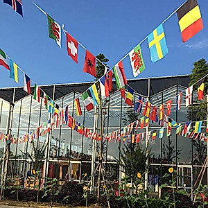 AMAPON 200 Countries Flags,164 Feet World Flags,Decorations International Flags,World Party Decoration,World Cup Olympics Flags,String Flags,Bunting Banner Bar-Sports Clubs-Grand Opening