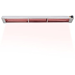 Gdrasuya10 60″ Electric Strip Heater, Commercial Grade Infrared Food Warmer Temperature Adjustable Overhead Food Warmer for Food, 1000W 110V