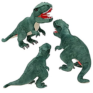 Wilomis Dinosaur Stuffed Animal 12” Mommy with Baby, 3 Pieces of Cute Dinosaur Plush Toys Dino Plushies for Kids Girls Boys Set（T-rex Family）