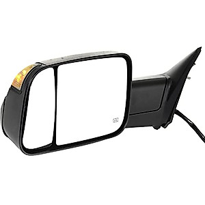 Garage-Pro Mirror Compatible with 2013-2018 Ram 1500, Fits 2013-2018 Ram 2500, Fits 2012-2018 Ram 3500 Towing Mirror, Driver Side, Heated, Power Glass, Blind Spot Glass, In-housing Signal Light