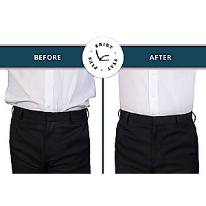 Shirt Stay Plus Shirt Stays for Men Police Military Made in The USA (Y-Style Black, Select Series) (1 Pair of Holder, Tucker, Suspenders, Garters)