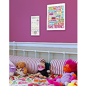 The Kids Room by Stupell Princess Rules with Castle and Carriage Rectangle Wall Plaque, 7 x 0.5 x 17, Proudly Made in USA