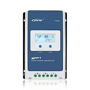 EPEVER 20A Solar Charge Controller MPPT Solar Panel Charge Controller 12V / 24V Auto Working Max PV 100V Solar Charge Battery Regulator with LCD Display for Gel Flooded Sealed Lithium Batteries