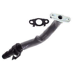 AUTOKAY Turbo Oil Return Pipe Tube with Gasket Fit for 2011-2019 Chevy Cruze Sonic Trax Buick Encore 1.4L, Engine Turbocharger Oil Return Hose Line Replace# 55587854 55569839