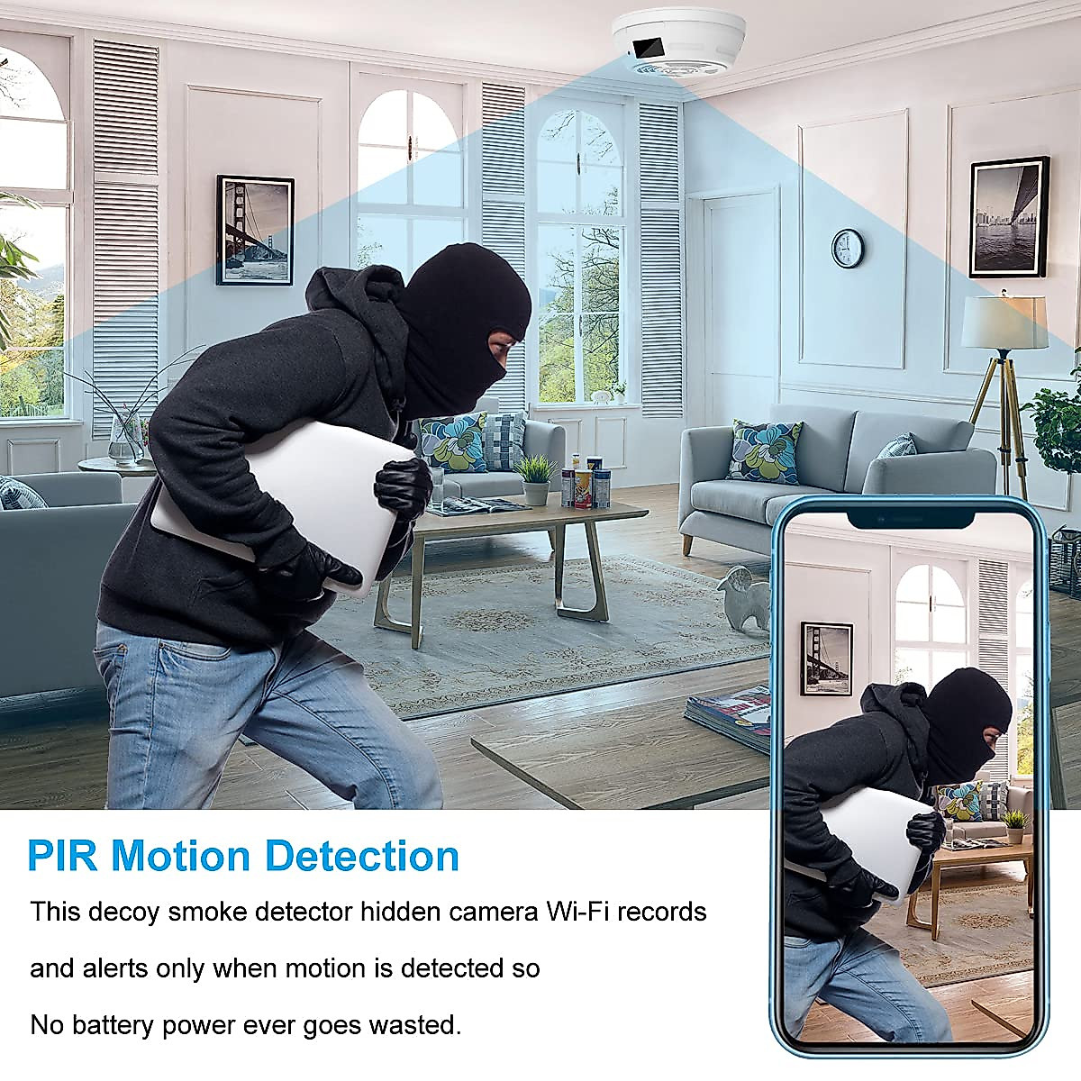 Hidden Camera Wireless WiFi Security Camera Mini HD 1080P Spy Cam with Night Vision and Motion Activated Camera Video Recorder Nanny Cam Indoor/Outdoor