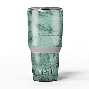 Design Skinz Green Slate Marble Surface V16 - Skin Decal Vinyl Wrap Kit Compatible with The Yeti Rambler Cooler Tumbler Cups