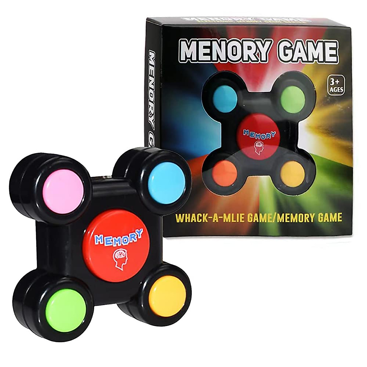 toyofmine Memory Game Brain Teaser Puzzles Handheld Games with Lights - Competitive Maze Challenge Gameplay -Cognitive Developmental Brain Teaser Puzzle Toy for Kids Ages 4-8