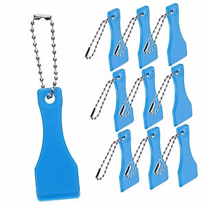 10pcs Scraper Sticker Scratching Tool Scraper Tool for Ticket Keychain Scraper Tool Hanging Craper for Cards Lotto Scratcher Tool Blank Stickers Tools Plastic Blade