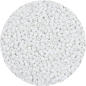 MIKIMIQI 2200pcs Glass Seed Beads Bulk, 4mm 6/0 Pony Beads Bulk for Jewelry Making Mini Spacer Beads Loose Beads Craft Small Glass Seed Beads for DIY Bracelet Wrist (White)