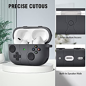 KOREDA Compatible with AirPods Pro 2nd Generation/1st Generation Case Cover with Cleaner Kit & Replacement Eartips (S/M/L), Funny Classic Handheld Game Console Design Case for AirPod Pro 2022/2019