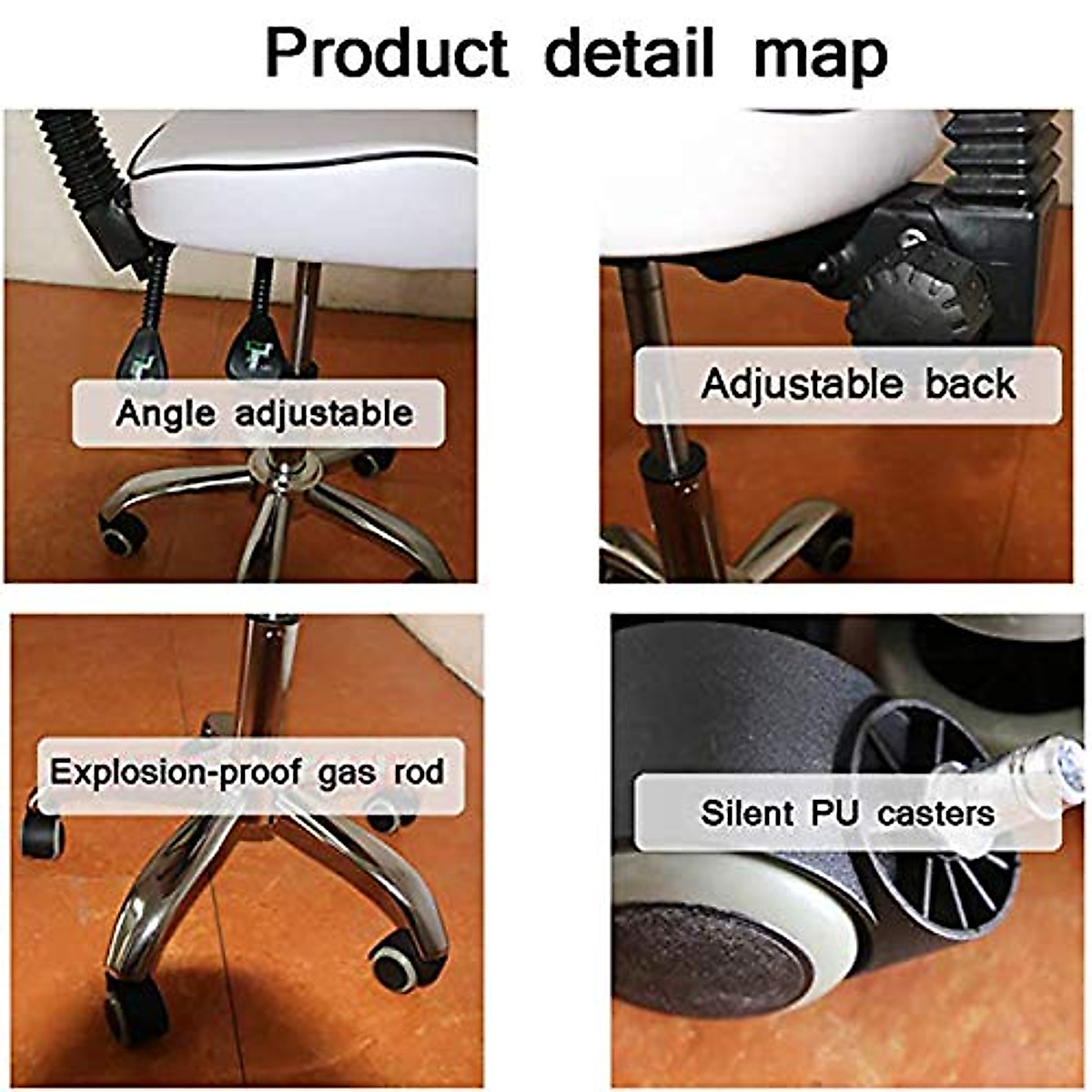 WONOOS Dentist Chair Doctor Saddle Stool Beauty Manicure Chair Swivel Seat for Medical Clinic Hospital Lab Doctor Chair,G