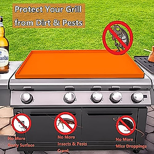 36" Silicone Mat for Blackstone Griddle Top - Food Grade Silicone Griddle Mat for Blackstone, Protect Griddle from Rodents, Insects, Debris, and Rust, All Season Cooking Protective Cover (36-Inch)