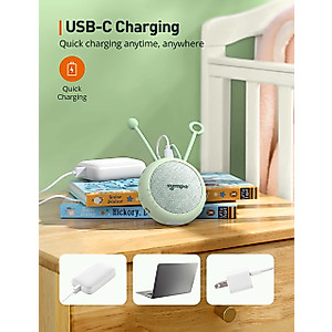 Portable Sound Machine,Sympa White Noise Machine for Baby,Sleep Sound Machine with Night Light,10 Natural Soothing Sounds,16H Playtime,Auto-Off Timers for Relaxing Sleep Aid for Baby Adult