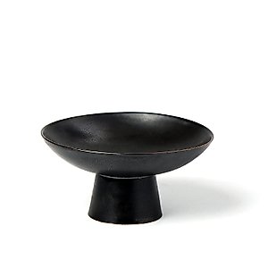 Porcelain Footed Bowl,Small Cute Snack Bowl for Ice Cream Dessert, Miso Soup, Side Dishes, Condiment (Black)