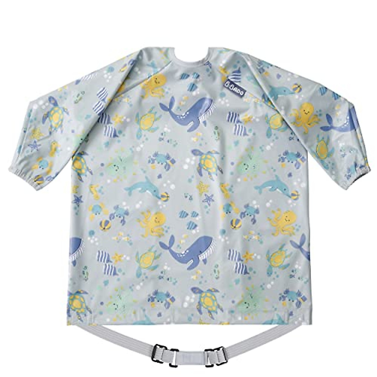 BIBaDO - Long Sleeve Baby Bibs - Babies & Toddlers 6-36 Months - Coverall Baby Led Weaning Bib - Easy Wipe, Soft & Waterproof