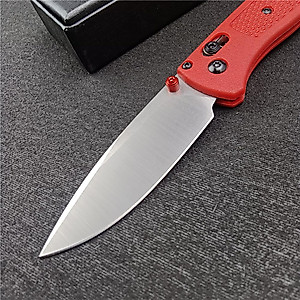 3.15'' 8Cr13Mov Steel Blade Nylon Glass Fiber Handle with Clip, Single-handed Opening Portable Camping EDC Knife, Outdoor Survival Tool Everyday Carry, Christmas Gift