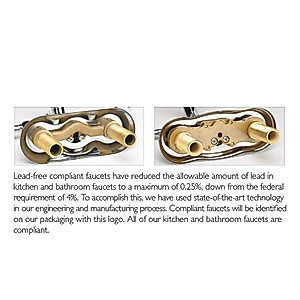 Design House 525055 Ashland 2-Handle Kitchen Faucet with Side Sprayer, Satin Nickel