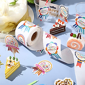 Outus 300 Pieces It's My Birthday Stickers Roll Happy Birthday Badge Stickers for Kids Home Classroom Birthday Gifts Party Decoration