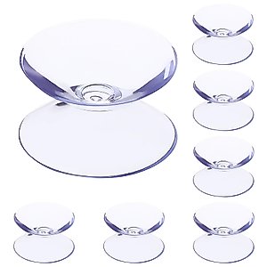 Housoutil 24PCS Double Sided Suction Cups, Transparent Sucker Pads for Glass, Table Top Spacers Without Hooks for Home Kitchen Glass