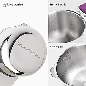 Measuring Cups, U-Taste Magnetic Measuring Cups and Spoons Set of 13 in 18/8 Stainless Steel: 7 Measuring Cups and 5 Measuring Spoons with 1 Professional Magnetic Measurement Conversion Chart