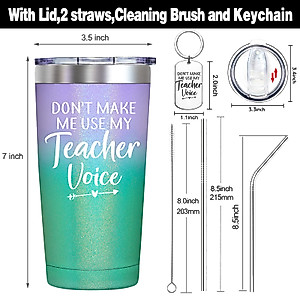 SpenMeta Teacher Gifts for Women - Teacher Appreciation Gifts, Teacher Christmas Gifts - 20oz Funny Vacuum Insulation Teacher Tumbler