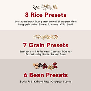 KitchenAid Grain and Rice Cooker 8 Cup with Automatically Sensing Integrated Scale + Water Tank, KGC3155BM