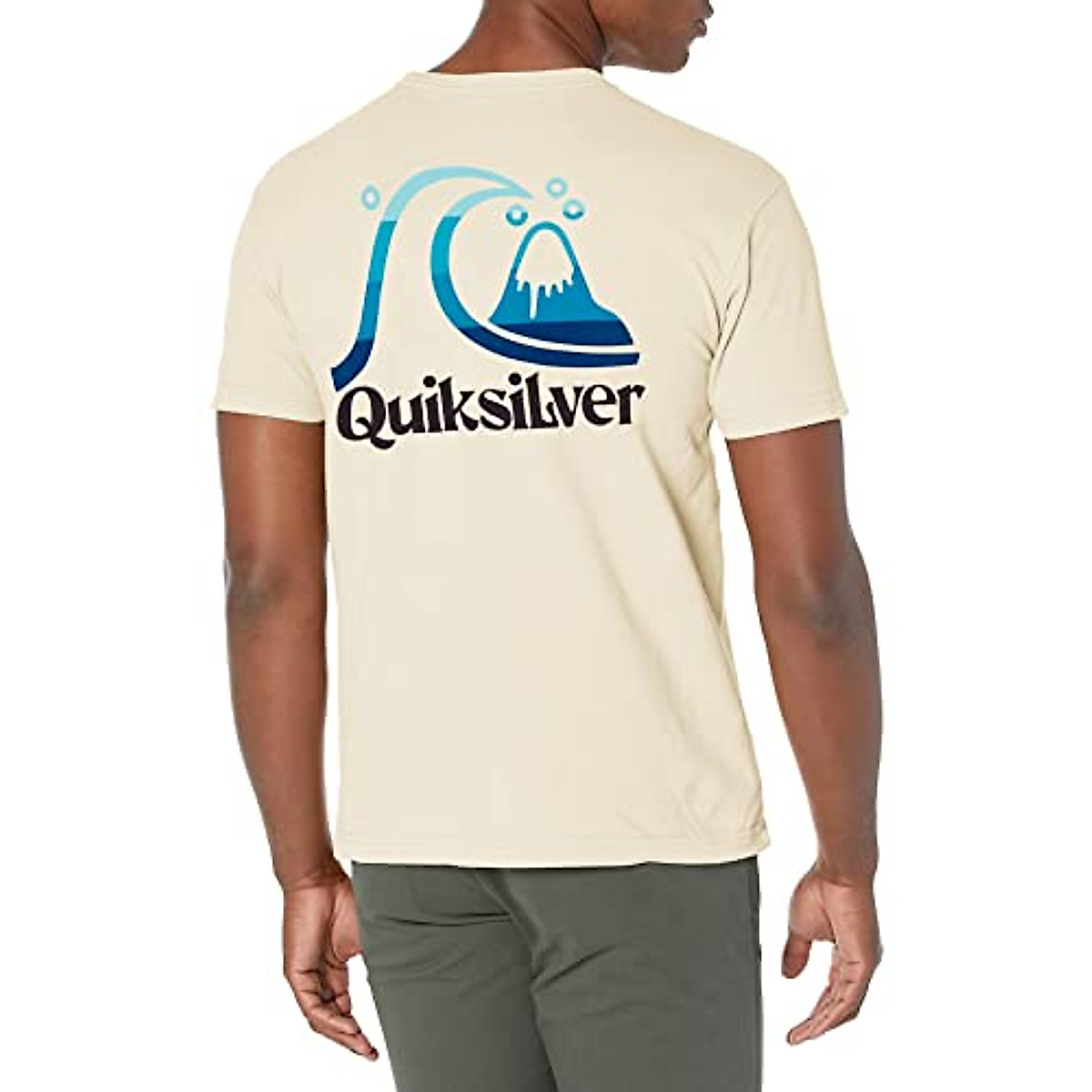 Quiksilver Men's Island Time Short Sleeve Tee Shirt, Birch, X-Large