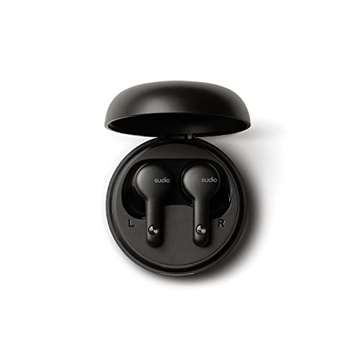 Sudio A2 True Wireless Earbuds with Charging Case, in-Ear Noise Cancelling Headphones with Microphone, Bluetooth 5.2, 30h Playtime, IPX4 Water Resistant (Black)